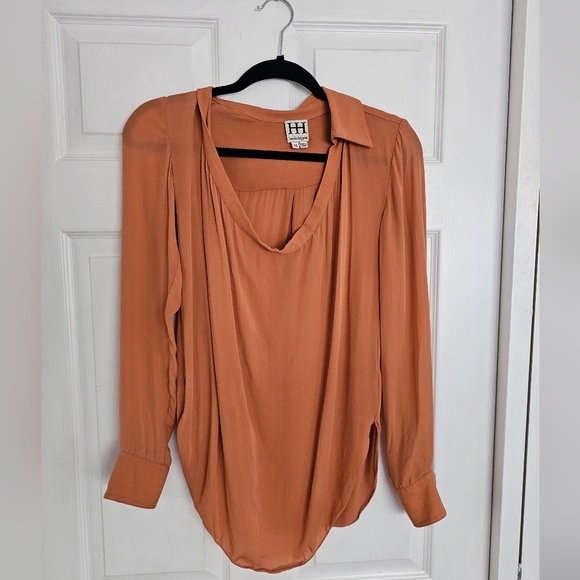 Haute Hippie | Tops | Haute Hippie Orange Silk Tunic Top | Poshmark